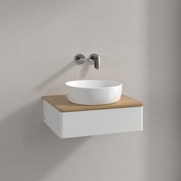 Villeroy & Boch Villeroy und Boch Antao Waschtisch-Unterschrank K07011GF 60x19x50cm, Waschbeckenplattenfarbe honey oak, glossy white lacquer