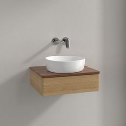 Villeroy & Boch Villeroy und Boch Antao Waschtisch-Unterschrank K07012HN 60x19x50cm, Waschbeckenplattenfarbe warm walnut, honey oak