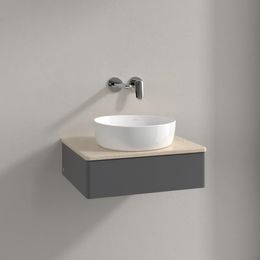 Villeroy & Boch Villeroy und Boch Antao Waschtisch-Unterschrank K07013GK 60x19x50cm, Waschbeckenplattenfarbe botticino, anthracite matt lacquer