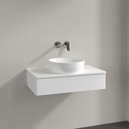 Villeroy & Boch Villeroy und Boch Antao Waschtisch-Unterschrank K08110MT 80x19x50cm, Waschbeckenplattenfarbe Lack, white matt lacquer