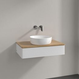Villeroy & Boch Villeroy und Boch Antao Waschtisch-Unterschrank K08111GF 80x19x50cm, Waschbeckenplattenfarbe honey oak, glossy white lacquer