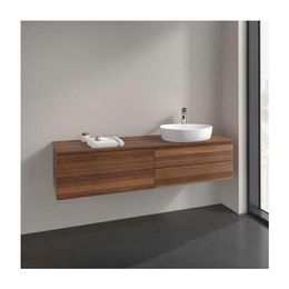 Villeroy & Boch Villeroy und Boch Antao Waschtisch-Unterschrank K27052HM 160x36x50cm, Hahnloch, Waschbeckenplattenfarbe warm walnut, warm walnut