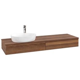 Villeroy & Boch Villeroy und Boch Antao Waschtisch-Unterschrank K15052HM 160x19x50cm, Hahnlochbohrung, Waschbeckenplattenfarbe warm walnut, warm walnut