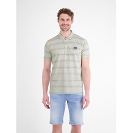 Poloshirt Lerros "Poloshirt in feiner Piqu&eacute;qualit&auml;t mit frischer Streifenoptik", Herren, Gr. L, cloudy wei&szlig;, 53% Baumwolle, 47% Polyester, ohne Ausschnitt, Shirts