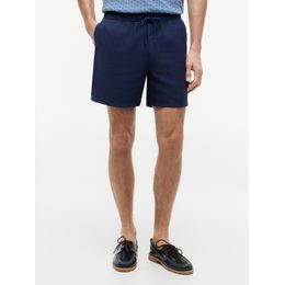 Shorts Tommy Hilfiger "DOVER 6" PO CO LYOCELL GMD", Herren, Gr. 30, N-Gr, carbon navy, Web, Obermaterial: 61% Lyocell, 39% Baumwolle, Hosen Shorts, gewaschen, mit 15 cm Schrittl&auml;nge elastischer Bund
