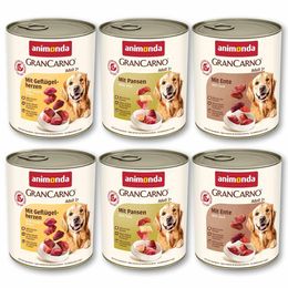 animonda GranCarno Adult Deftige Variation Hunde-Nassfutter ohne Getreide 6x800g