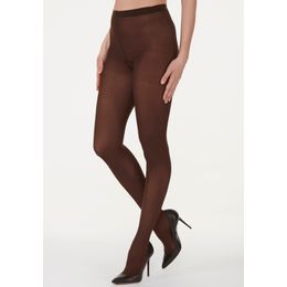 Feinstrumpfhose Vivance, Damen, Gr. 32-34, braun (1x braun), Obermaterial: 90% Polyamid, 10% Elasthan, unifarben, elastisch, Strumpfhosen Feinstrumpfhose, in sch&ouml;nen Farben erh&auml;ltlich