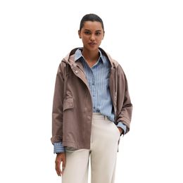 Marc O'Polo Outdoorjacke MARC O'POLO "aus Organic Cotton-Twill", Damen, Gr. 34, chalky braun, Obermaterial: 100% Baumwolle. Futter: 100% Baumwolle, unifarben, loose fit, normaler Saum, Jacken Outdoorjacke