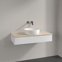 Villeroy & Boch Villeroy und Boch Antao Waschtisch-Unterschrank K09013MT 100x19x50cm, Waschbeckenplattenfarbe botticino, white matt lacquer