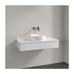Villeroy & Boch Villeroy und Boch Antao Waschtisch-Unterschrank K09150GF 100x19x50cm, Hahnloch, Waschbeckenplattenfarbe Lack, glossy white lacquer