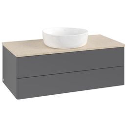Villeroy & Boch Villeroy und Boch Antao Waschtisch-Unterschrank K20013GK 100x36x50cm, Waschbeckenplattenfarbe botticino, anthracite matt lacquer