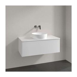 Villeroy & Boch Villeroy und Boch Antao Waschtisch-Unterschrank K31050GF 100x36x50cm, Hahnloch, Waschbeckenplattenfarbe Lack, glossy white lacquer
