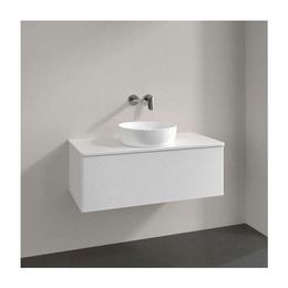 Villeroy & Boch Villeroy und Boch Antao Waschtisch-Unterschrank K31150GF 100x36x50cm, Hahnloch, Waschbeckenplattenfarbe Lack, glossy white lacquer