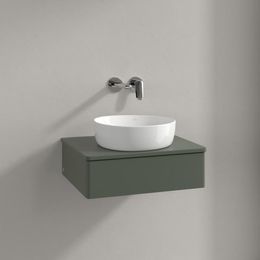 Villeroy & Boch Villeroy und Boch Antao Waschtisch-Unterschrank K07010HL 60x19x50cm, Waschbeckenplattenfarbe Lack, leaf green matt lacquer