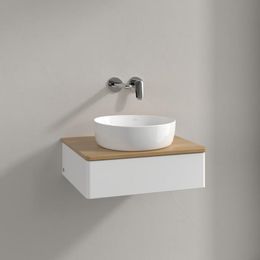 Villeroy & Boch Villeroy und Boch Antao Waschtisch-Unterschrank K07011MT 60x19x50cm, Waschbeckenplattenfarbe honey oak, white matt lacquer