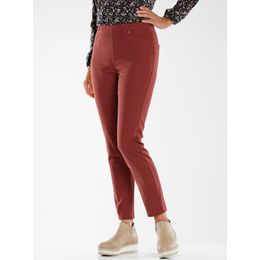 Schlupfjeans Inspirationen, Damen, Gr. 36, Normalgr&ouml;&szlig;en, rot (rotbraun), 96% Baumwolle, 4% Elasthan, unifarben, lang, Jeans Schlupfjeans