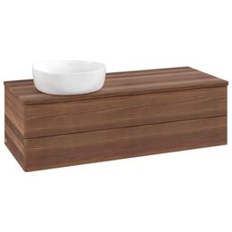 Villeroy & Boch Villeroy und Boch Antao Waschtisch-Unterschrank K22112HM 120x36x50cm, Waschbeckenplattenfarbe warm walnut, warm walnut