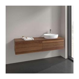 Villeroy & Boch Villeroy und Boch Antao Waschtisch-Unterschrank K38052HM 160x36x50cm, Hahnlochbohrung, Waschbeckenplattenfarbe warm walnut, warm walnut