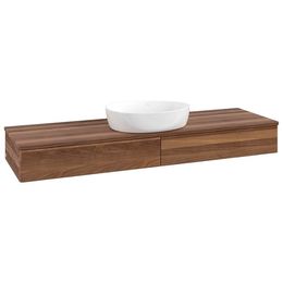 Villeroy & Boch Villeroy und Boch Antao Waschtisch-Unterschrank K14012HM 160x19x50cm, Waschbeckenplattenfarbe warm walnut, warm walnut
