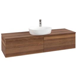Villeroy & Boch Villeroy und Boch Antao Waschtisch-Unterschrank K36052HM 160x36x50cm, Hahnlochbohrung, Waschbeckenplattenfarbe warm walnut, warm walnut