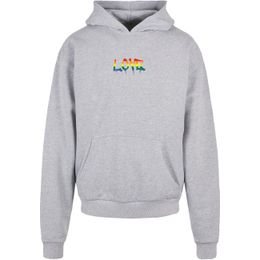 Kapuzensweatshirt Merchcode "Merchcode Love TeddyOversized Hoody", Herren, Gr. L, grau, 100% Baumwolle, bedruckt, Sweatshirts