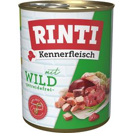 Rinti Kennerfleisch Wild Hunde-Nassfutter getreidefrei 12x800g
