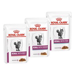 Royal Canin RENAL Feine St&uuml;ckchen in Sosse Mixpaket 48x85g