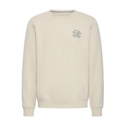 Rundhalspullover Blend "Rundhalspullover BHSweatshirt", Herren, Gr. M, grau (oyster gray), Obermaterial: 55% Polyester PES. 45% Baumwolle CO., Pullover Rundhalspullover