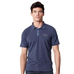 Poloshirt Casamoda "Casamoda Polo-Shirt gestreift", Herren, Gr. L, blau (dunkelblau), 100% Baumwolle, Shirts