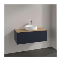 Villeroy & Boch Villeroy und Boch Antao Waschtisch-Unterschrank K31011HG 100x36x50cm, Waschbeckenplattenfarbe honey oak, midnight blue matt lacquer