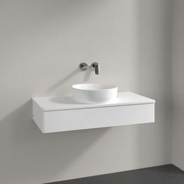 Villeroy & Boch Villeroy und Boch Antao Waschtisch-Unterschrank K09110MT 100x19x50cm, Waschbeckenplattenfarbe Lack, white matt lacquer