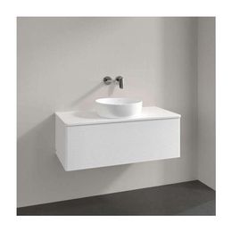 Villeroy & Boch Villeroy und Boch Antao Waschtisch-Unterschrank K31150MT 100x36x50cm, Hahnloch, Waschbeckenplattenfarbe Lack, white matt lacquer
