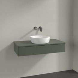 Villeroy & Boch Villeroy und Boch Antao Waschtisch-Unterschrank K09010HL 100x19x50cm, Waschbeckenplattenfarbe Lack, leaf green matt lacquer