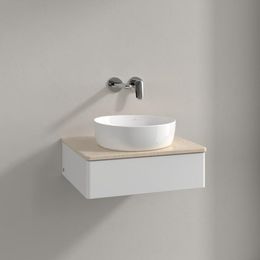 Villeroy & Boch Villeroy und Boch Antao Waschtisch-Unterschrank K07013GF 60x19x50cm, Waschbeckenplattenfarbe botticino, glossy white lacquer