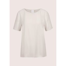 Madeleine Mode Kurzarmshirt MADELEINE "Shirt Kurzarm-Shirt mit Rundhalsausschnitt", Damen, Gr. 34, wei&szlig; (perlwei&szlig;), Obermaterial: 100% Viskose CV., Modern, normal, Shirts