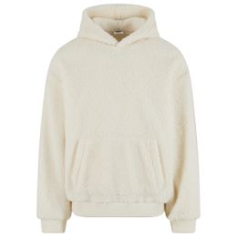 Kapuzensweatshirt Urban Classics "Urban Classics Oversized Teddy Hoody", Herren, Gr. L, sandwei&szlig;, 100% Polyester, unifarben, Sweatshirts