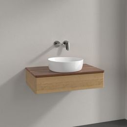 Villeroy & Boch Villeroy und Boch Antao Waschtisch-Unterschrank K08012HN 80x19x50cm, Waschbeckenplattenfarbe warm walnut, honey oak
