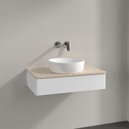 Villeroy & Boch Villeroy und Boch Antao Waschtisch-Unterschrank K08113MT 80x19x50cm, Waschbeckenplattenfarbe botticino, white matt lacquer