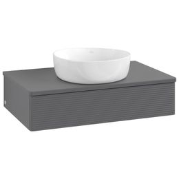 Villeroy & Boch Villeroy und Boch Antao Waschtisch-Unterschrank K08150GK 80x19x50cm, Hahnloch, Waschbeckenplattenfarbe Lack, anthracite matt lacquer