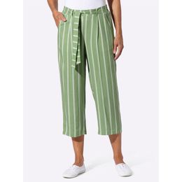 Culotte Classic Basics, Damen, Gr. 38, Normalgr&ouml;&szlig;en, eucalyptus, ecru, gestreift, 100% Viskose, gemustert, gestreift, Hosen Culotte