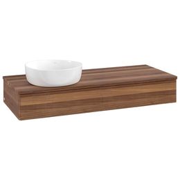 Villeroy & Boch Villeroy und Boch Antao Waschtisch-Unterschrank K11012HM 120x19x50cm, Waschbeckenplattenfarbe warm walnut, warm walnut