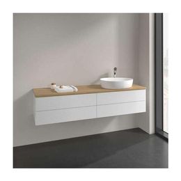 Villeroy & Boch Villeroy und Boch Antao Waschtisch-Unterschrank K27151GF 160x36x50cm, Hahnloch, Waschbeckenplattenfarbe honey oak, glossy white lacquer