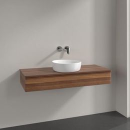 Villeroy & Boch Villeroy und Boch Antao Waschtisch-Unterschrank K10012HM 120x19x50cm, Waschbeckenplattenfarbe warm walnut, warm walnut