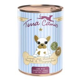 Terra Canis WELPE &ndash; Lamm mit Zucchini Hunde-Nassfutter f&uuml;r Welpen 6x400g