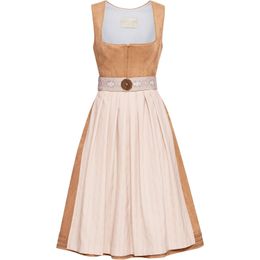 Kr&uuml;ger Kr&uuml;ger Collection Midi-Dirndl Braun/Beige (Gr&ouml;&szlig;e: 36)