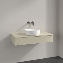 Villeroy & Boch Villeroy und Boch Antao Waschtisch-Unterschrank L09150HJ 100x19x50cm, Waschbeckenplattenfarbe Lack, silk grey matt lacquer