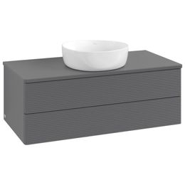 Villeroy & Boch Villeroy und Boch Antao Waschtisch-Unterschrank K20110GK 100x36x50cm, Waschbeckenplattenfarbe Lack, anthracite matt lacquer