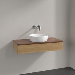 Villeroy & Boch Villeroy und Boch Antao Waschtisch-Unterschrank K09012HN 100x19x50cm, Waschbeckenplattenfarbe warm walnut, honey oak