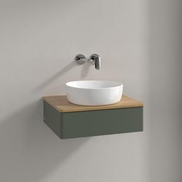 Villeroy & Boch Villeroy und Boch Antao Waschtisch-Unterschrank K07011HL 60x19x50cm, Waschbeckenplattenfarbe honey oak, leaf green matt lacquer
