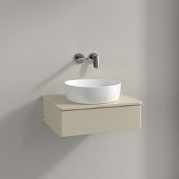 Villeroy & Boch Villeroy und Boch Antao Waschtisch-Unterschrank K07010HJ 60x19x50cm, Waschbeckenplattenfarbe Lack, silk grey matt lacquer